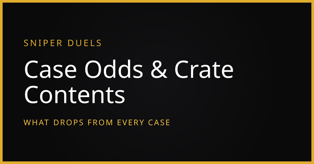 Sniper Duels Case Odds & Crate Contents (2026) — What Drops From Every ...